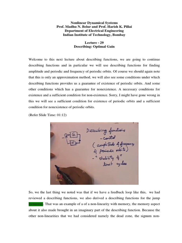 Lec 29 | PDF | Stability Theory | Nonlinear System