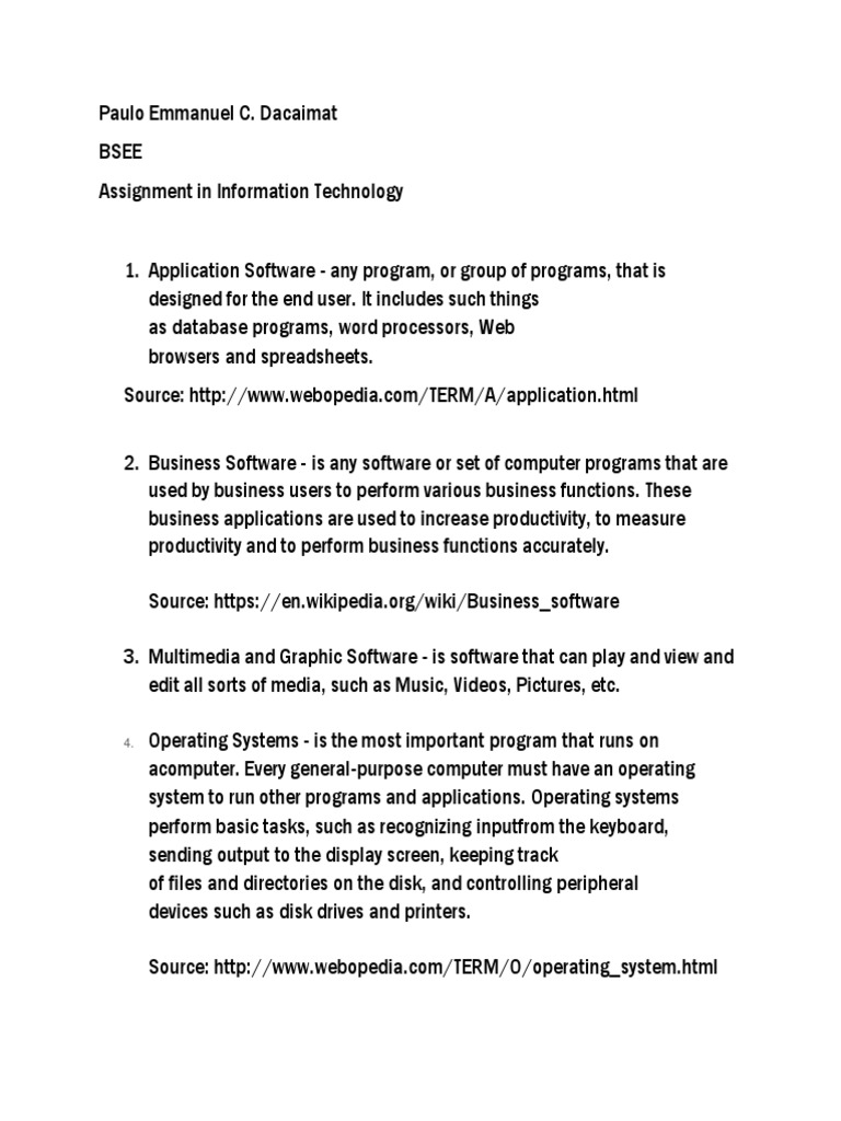 Application Software | PDF | Operating System | Application Software