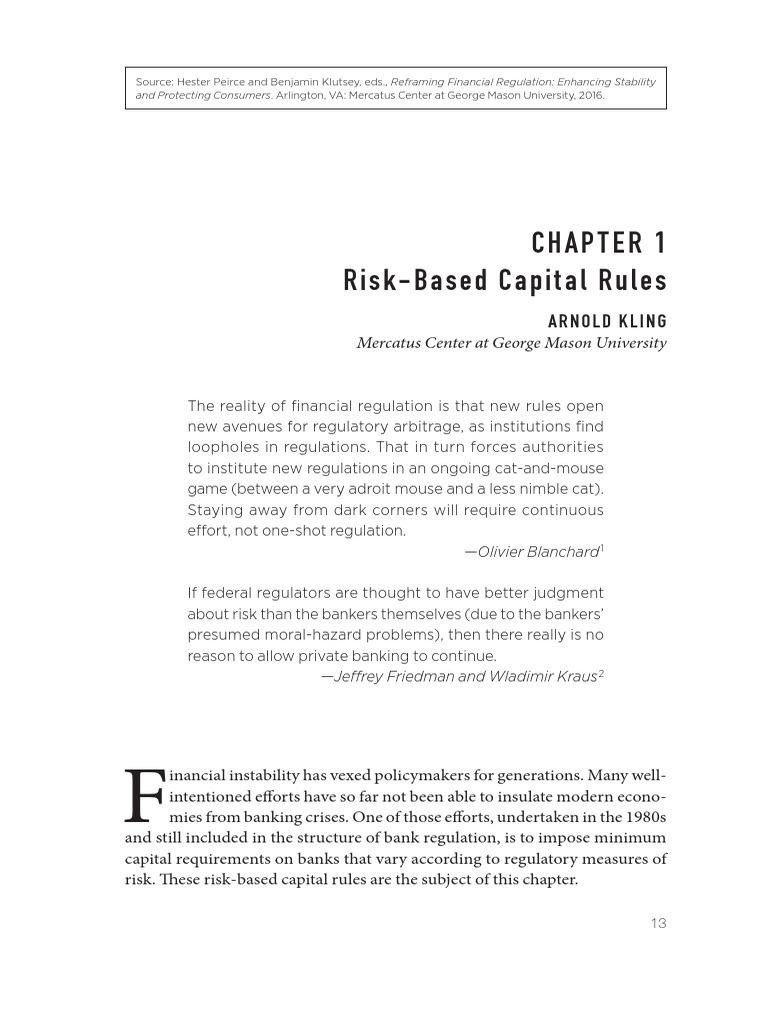 Risk Based Capital Rules | PDF | Tier 1 Capital | Credit Rating Agency