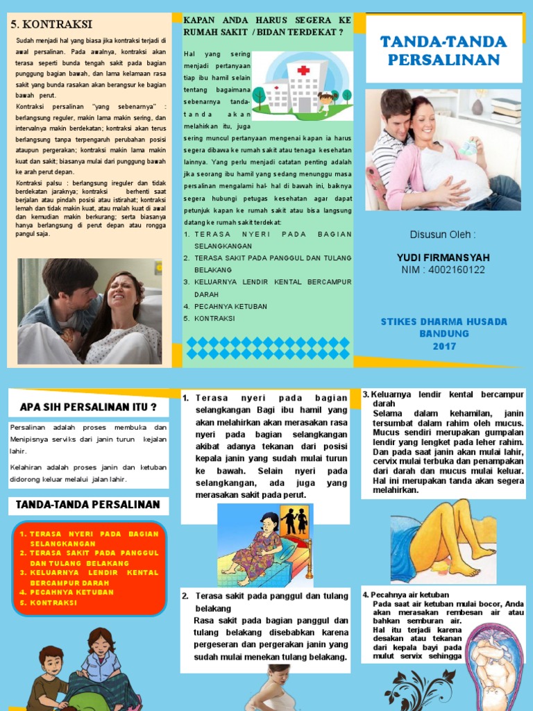 Leaflet Tanda Persalinan (Maternitas) | PDF
