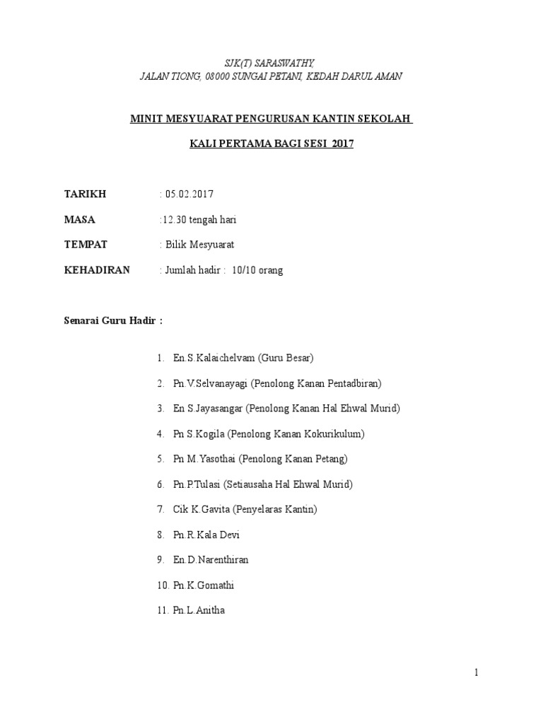 Minit Mesy. Kantin (1) 2017 | PDF