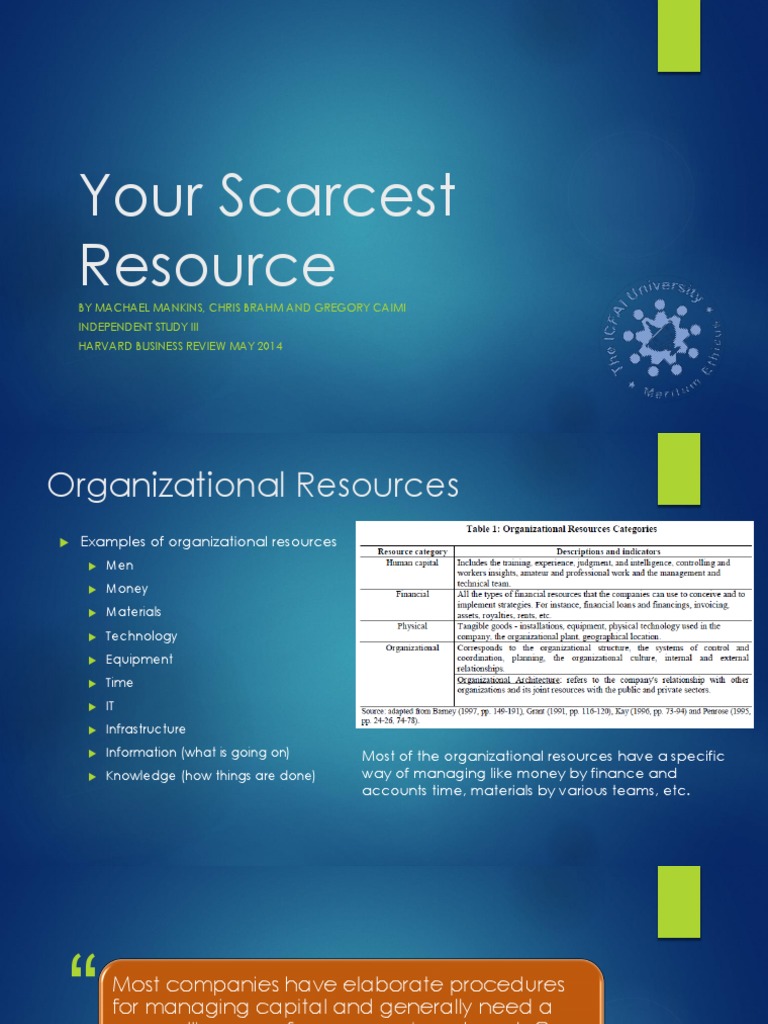 Your Scarcest Resource | PDF | Investing | Budget