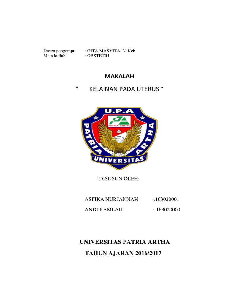 FIKA Dan Ramlah Obstetri Kelainan Pada Uterus | PDF