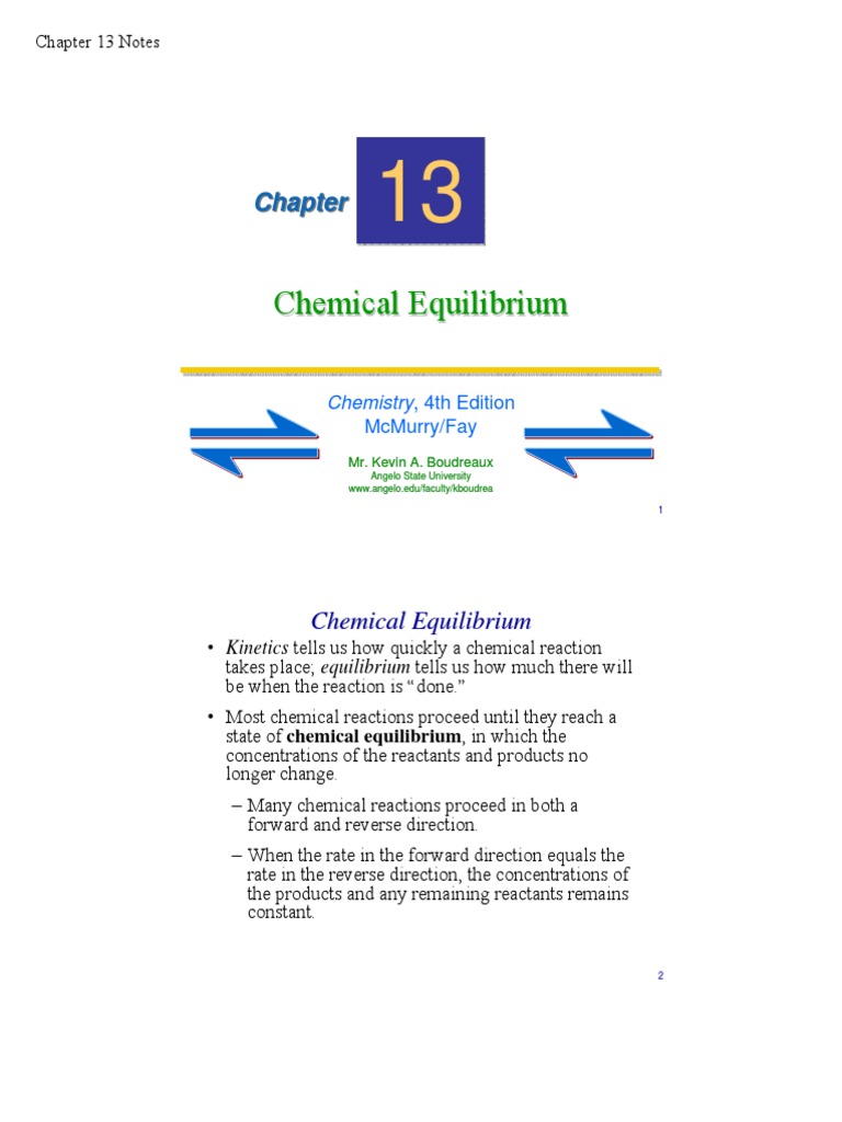 Equilibirum | PDF | Chemical Equilibrium | Chemical Reactions