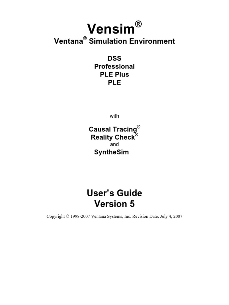 Vensim Guide 5th | PDF | Installation (Computer Programs) | Sensitivity ...