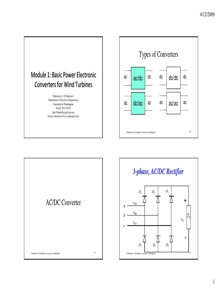 Types of Converters: Ac/dc DC/DC | PDF