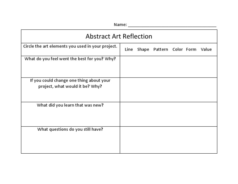 Grade 1 Student Reflection | PDF