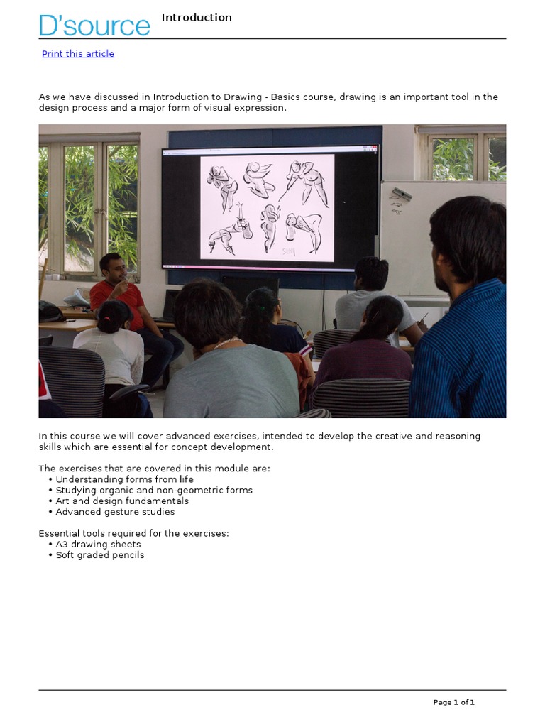01 Introduction Drawing Advanced Introduction | PDF