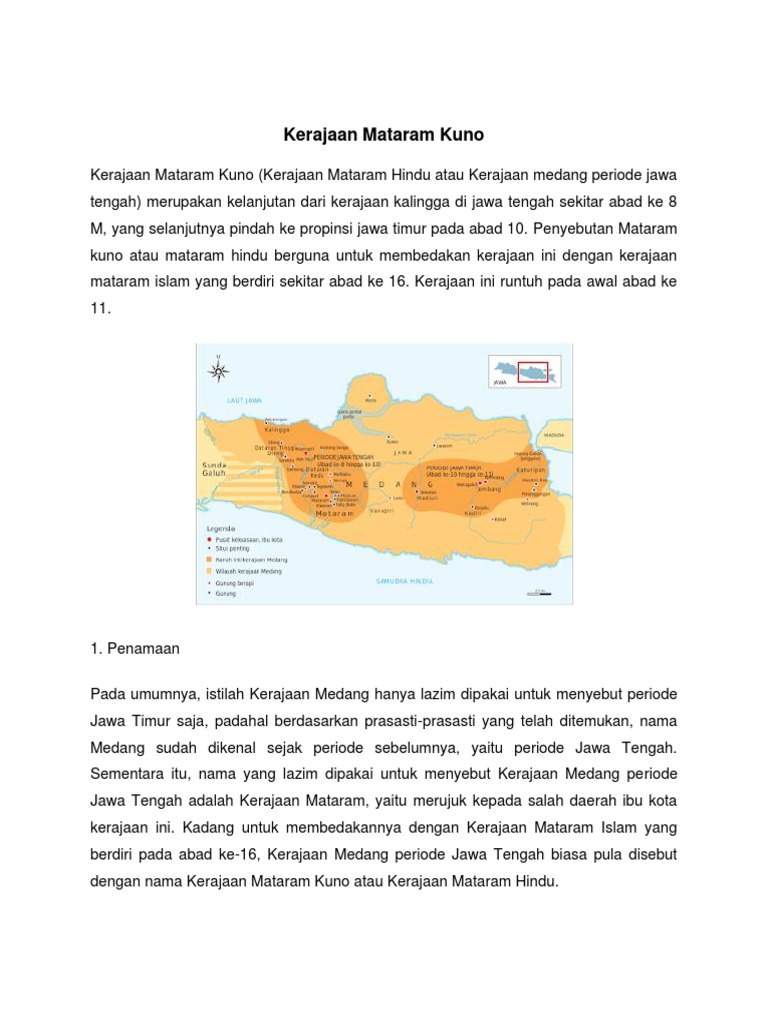 Kerajaan Mataram Kuno PDF | PDF