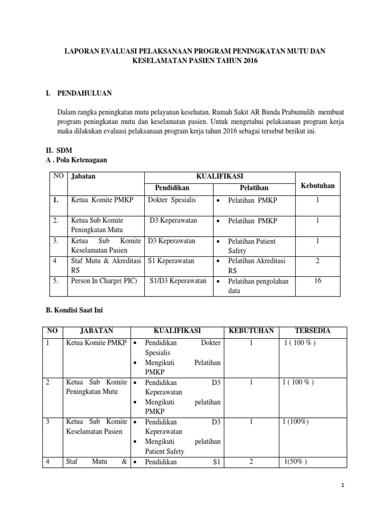 Laporan Evaluasi Pelaksanaan Program Pmkp Tahun 2016
