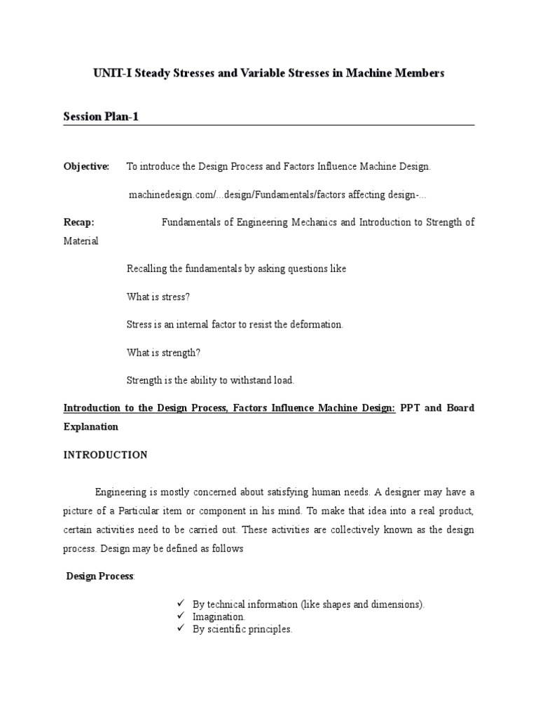 Dme Unit-1 | PDF | Bending | Beam (Structure)