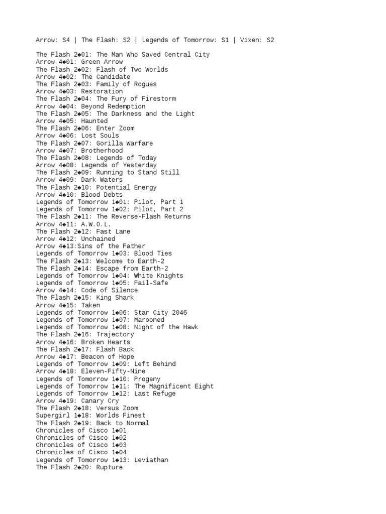 Arrowverse Viewing Order | Warner Bros. Franchises | Dc Comics
