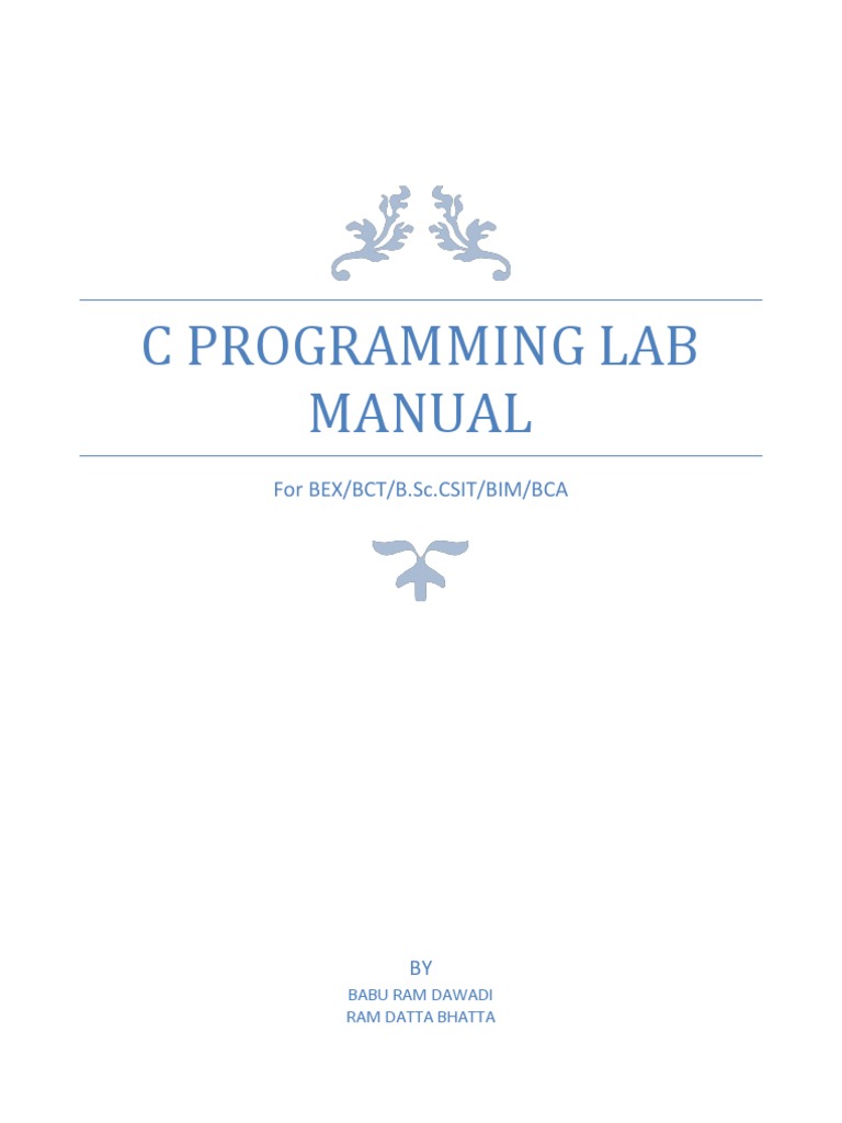 Labmanual Computrprogramming Pdf String Computer Science Matrix