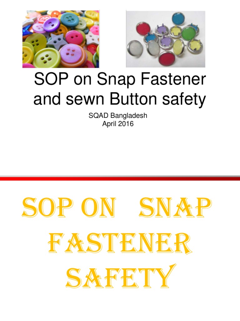 SOP On Sewn Button & Snap Fastener Safety PDF | PDF | Calibration ...