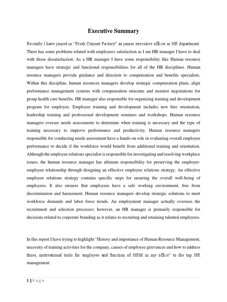 HRM Final Report | PDF | Human Resource Management | Employment