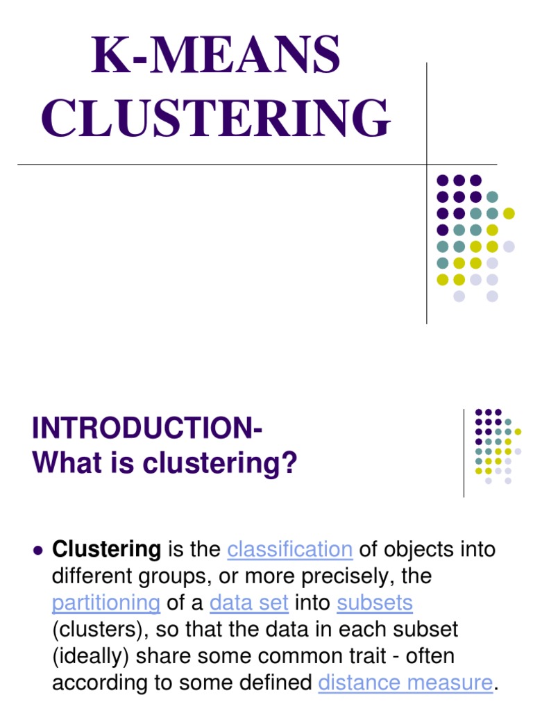K-Means Clustering Algorithm Explained | PDF | Cluster Analysis | Norm (Mathematics)