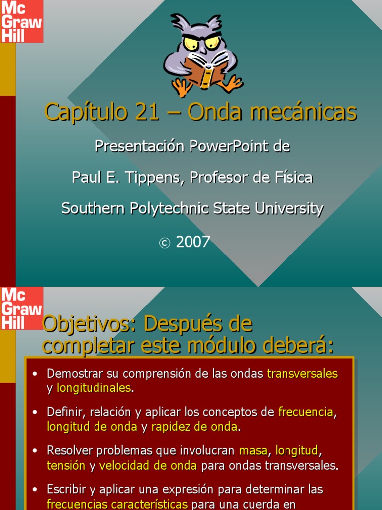 Tippens Fisica 7e Diapositivas 21 | PDF | Olas | Frecuencia