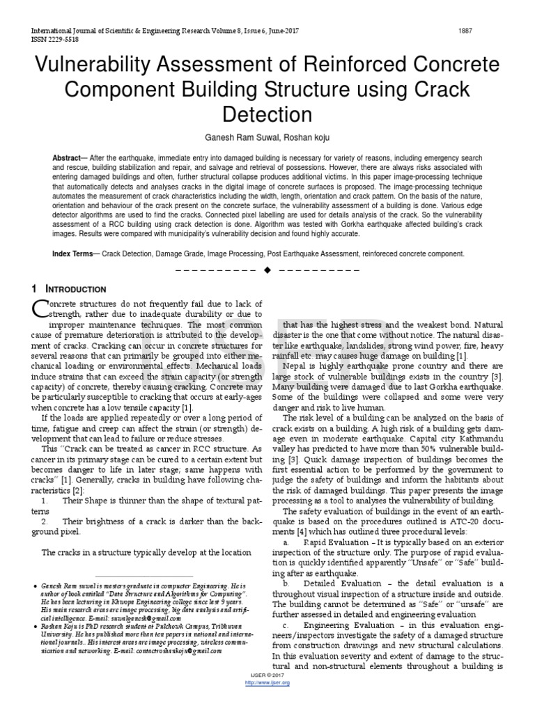 Vulnerability Assessment of Reinforced Concrete Component Building ...