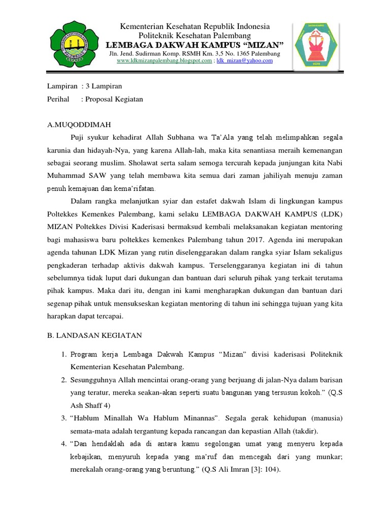 Proposal Mentoring LDK | PDF