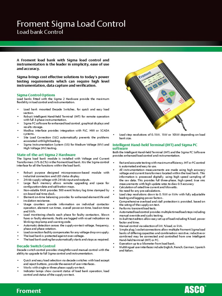 Sigma Load Control | PDF | Instrumentation | Scada