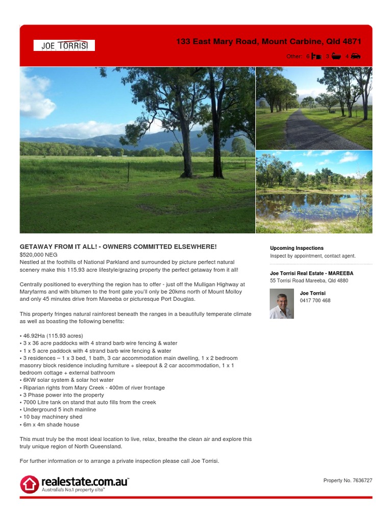 Getaway 115-Acre Property with 3 Homes near Mount Molloy | PDF | Culture Of Queensland ...