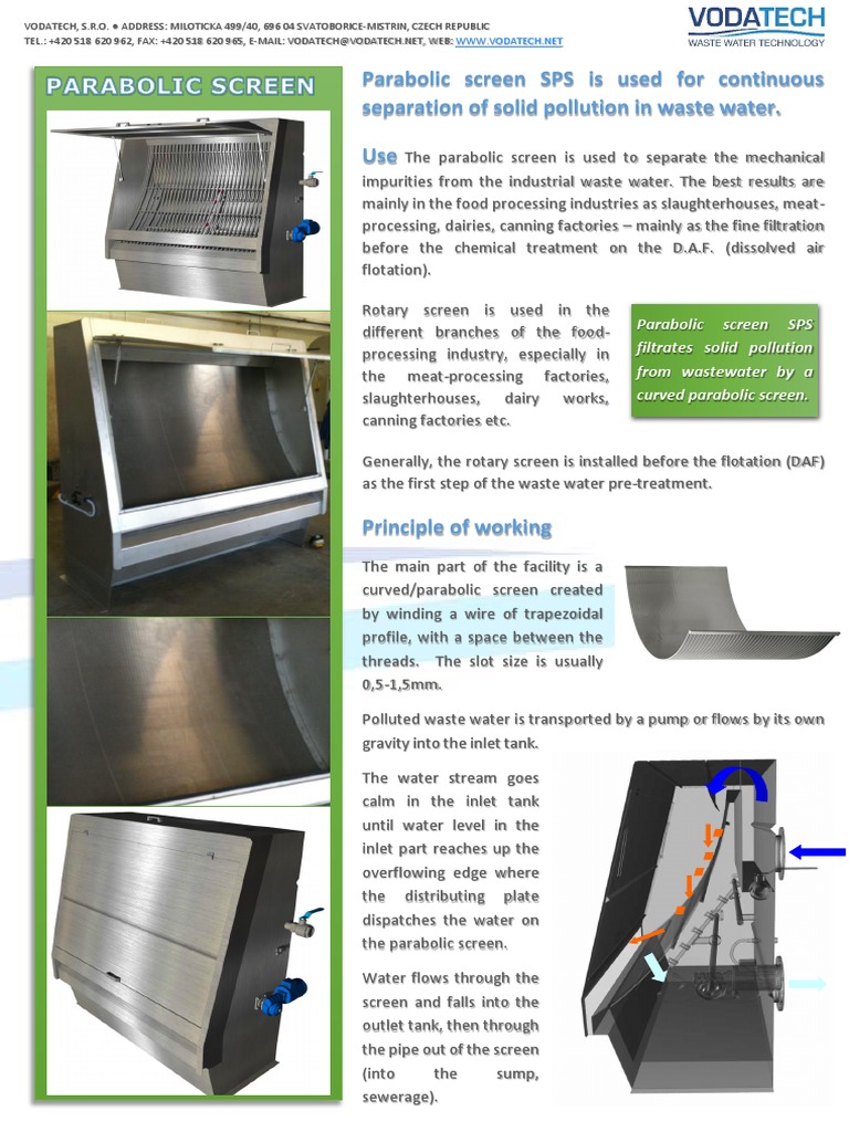 Parabolic Screen Sps2 | Wastewater | Liquids