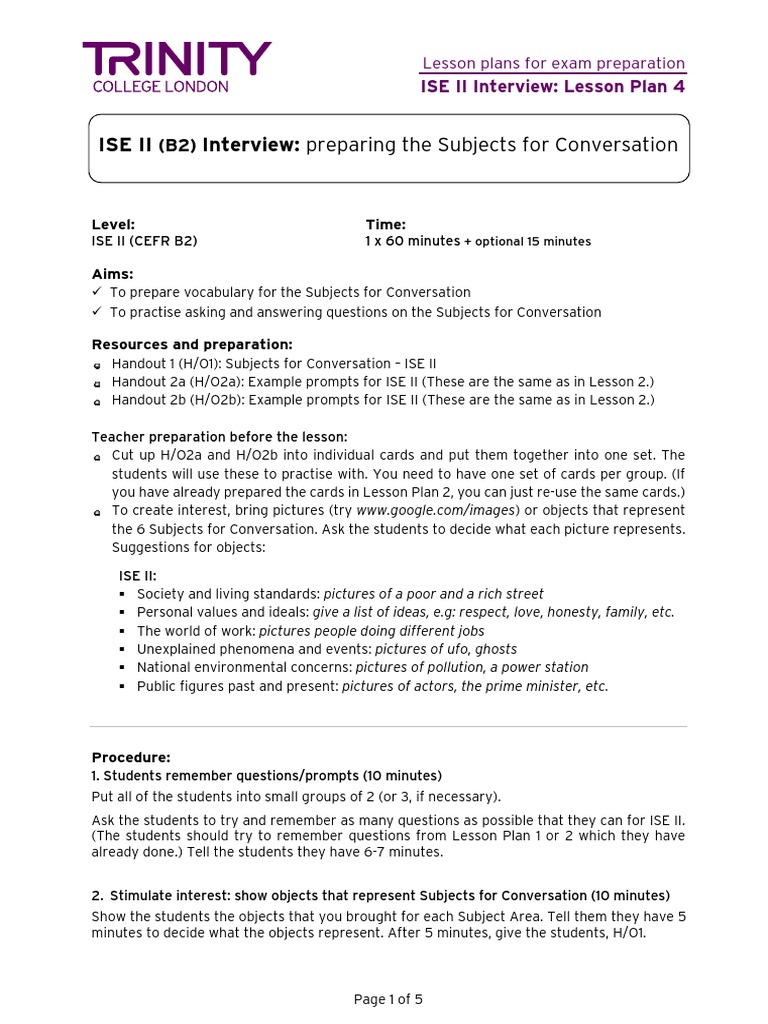 Conversation B2 | Lesson Plan | Test (Assessment)