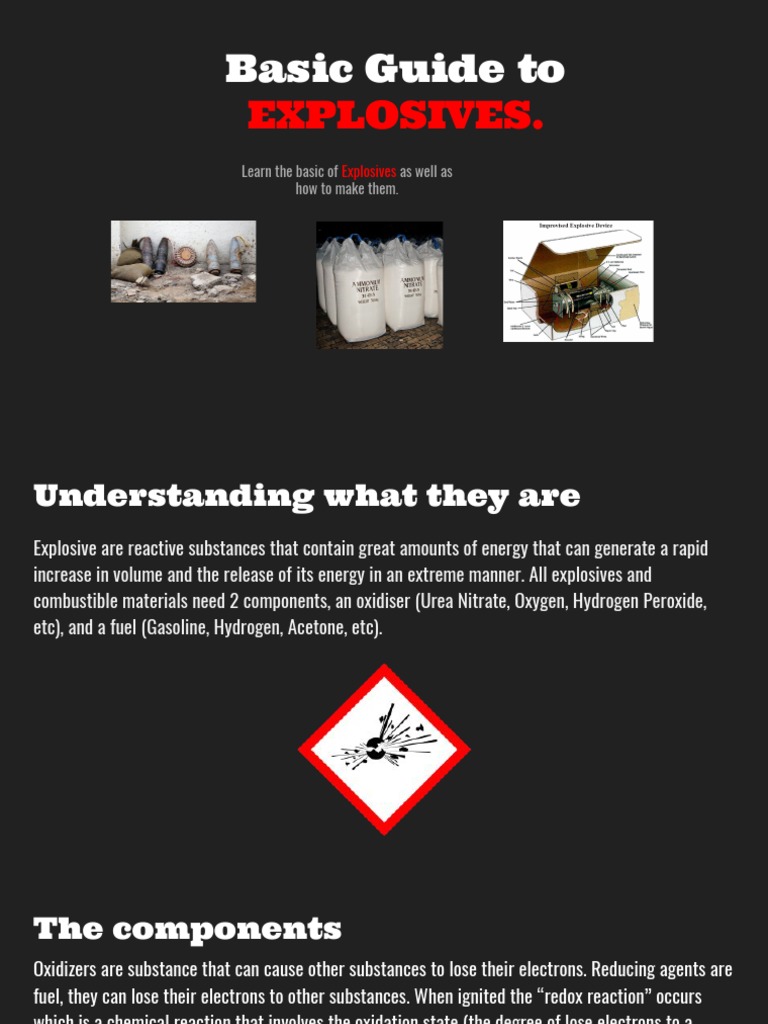 Basic Guide To Explosives. | PDF | Explosive Material | Combustion