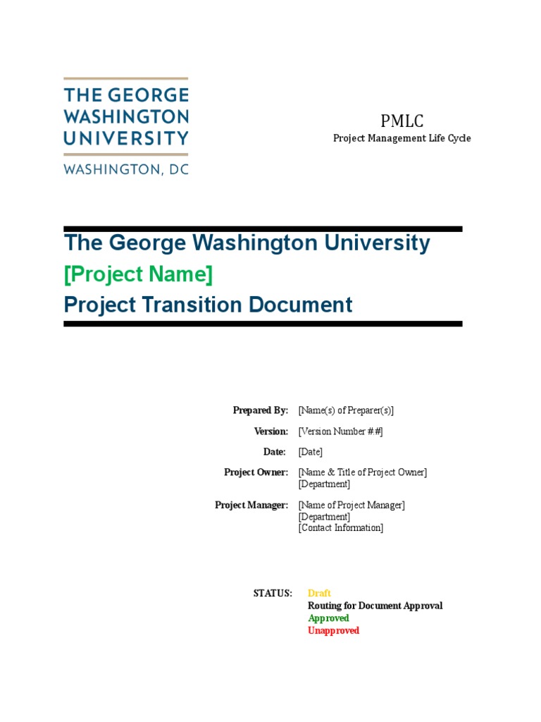 Project Transition Document | PDF | Service Level Agreement | Computer File