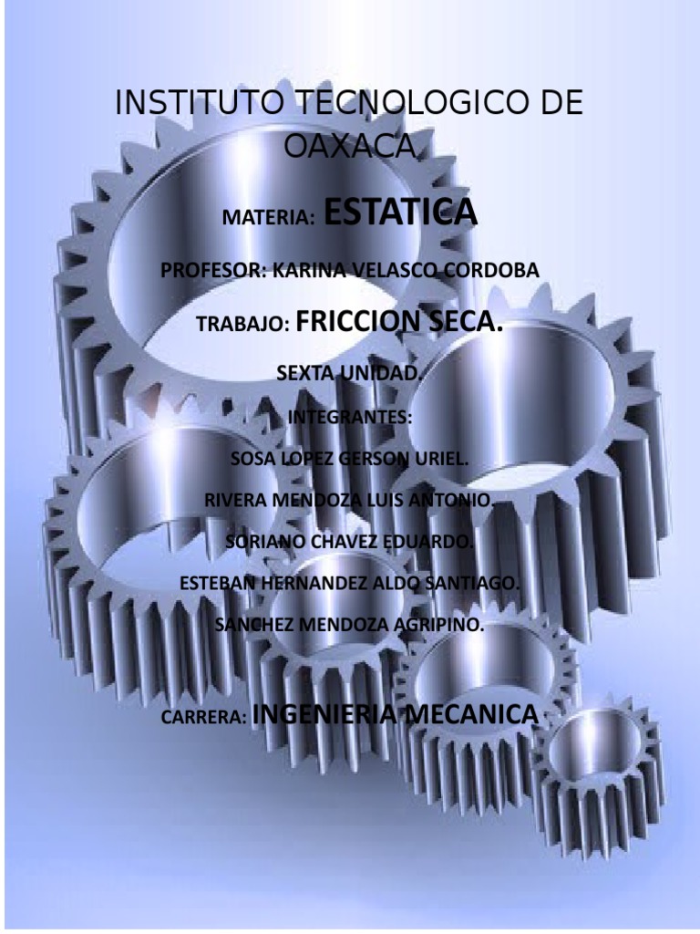 Teoría y Características de Fricción Seca | PDF | Fricción | Fuerza