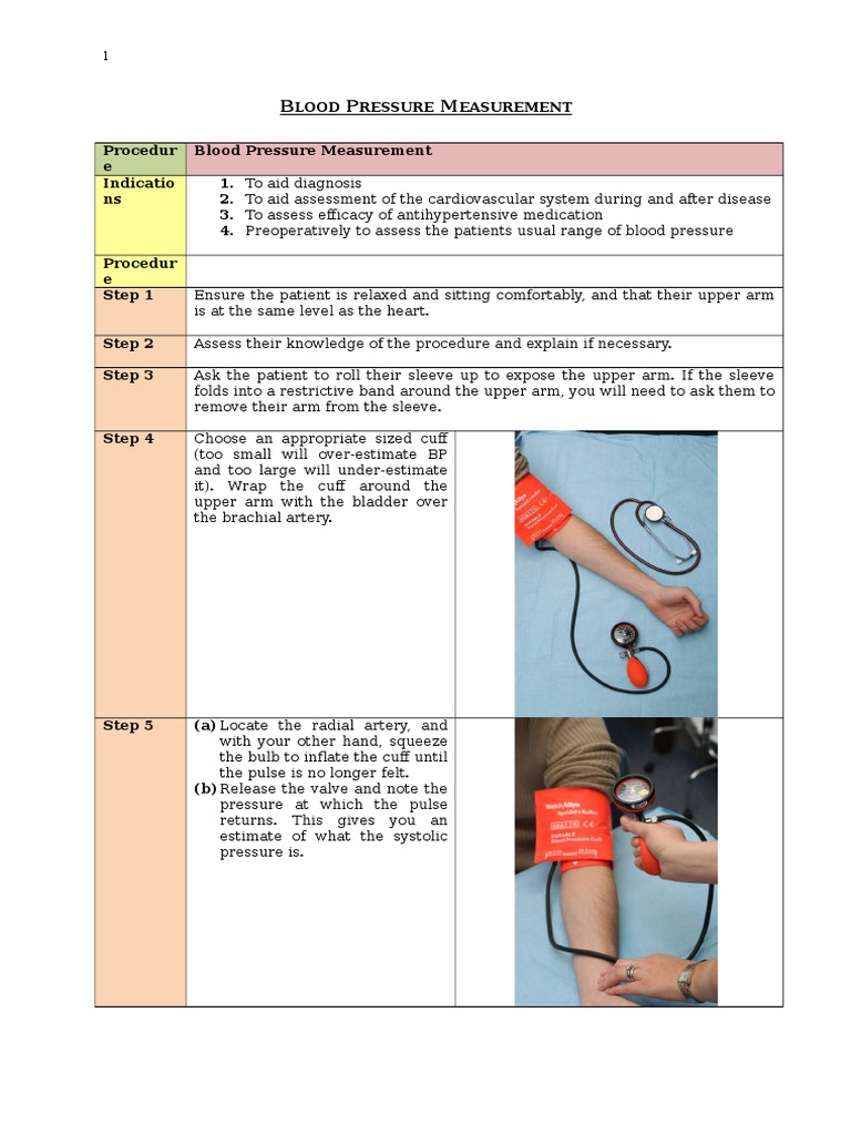 General Blood Pressure Measurement | PDF | Blood Pressure | Angiology
