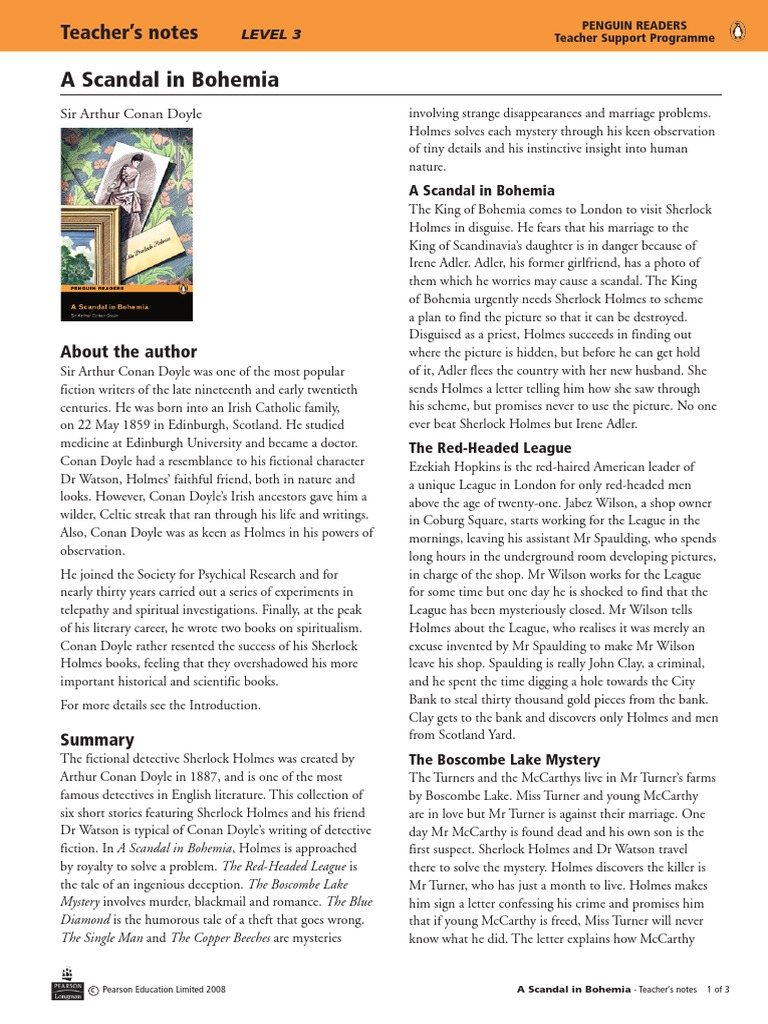 A Scandal in Bohemia | PDF | A Scandal In Bohemia | Sherlock Holmes