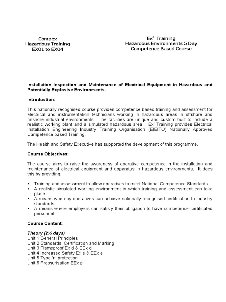Compex Training PDF | PDF | Safety | Competence (Human Resources)