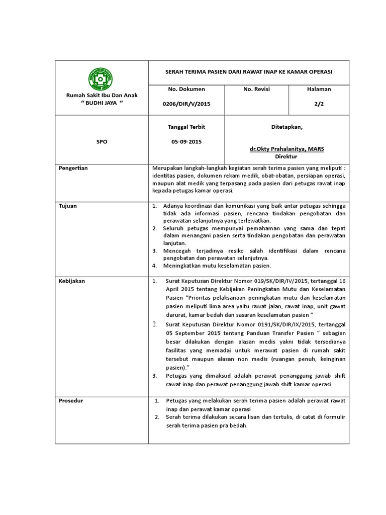 SOP Observasi Pasien IGD | PDF
