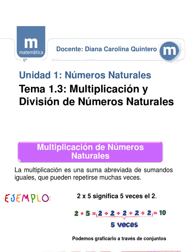 1.3 Multiplicacion y Division | PDF | División (Matemáticas ...