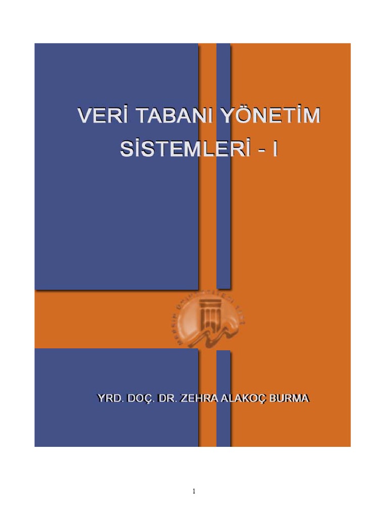 Veri Tabanı Yönetim Sistemleri 1 PDF | PDF