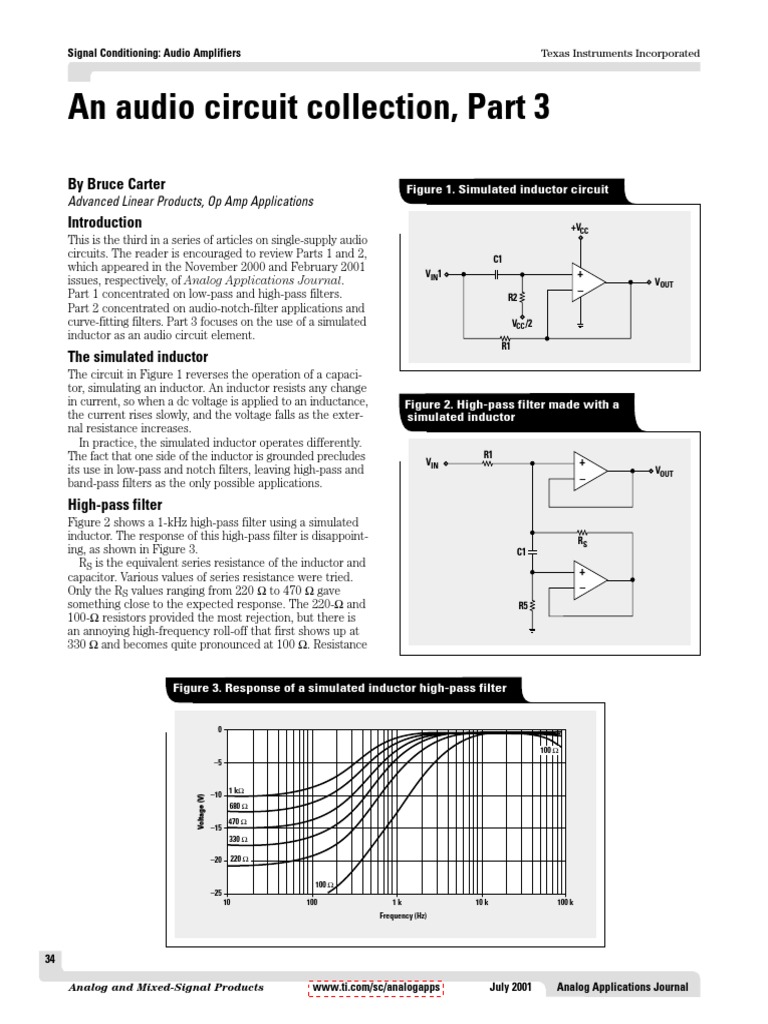 Signal Conditioning Audio Amplifiers | PDF | Equalization (Audio) | Electronic Filter