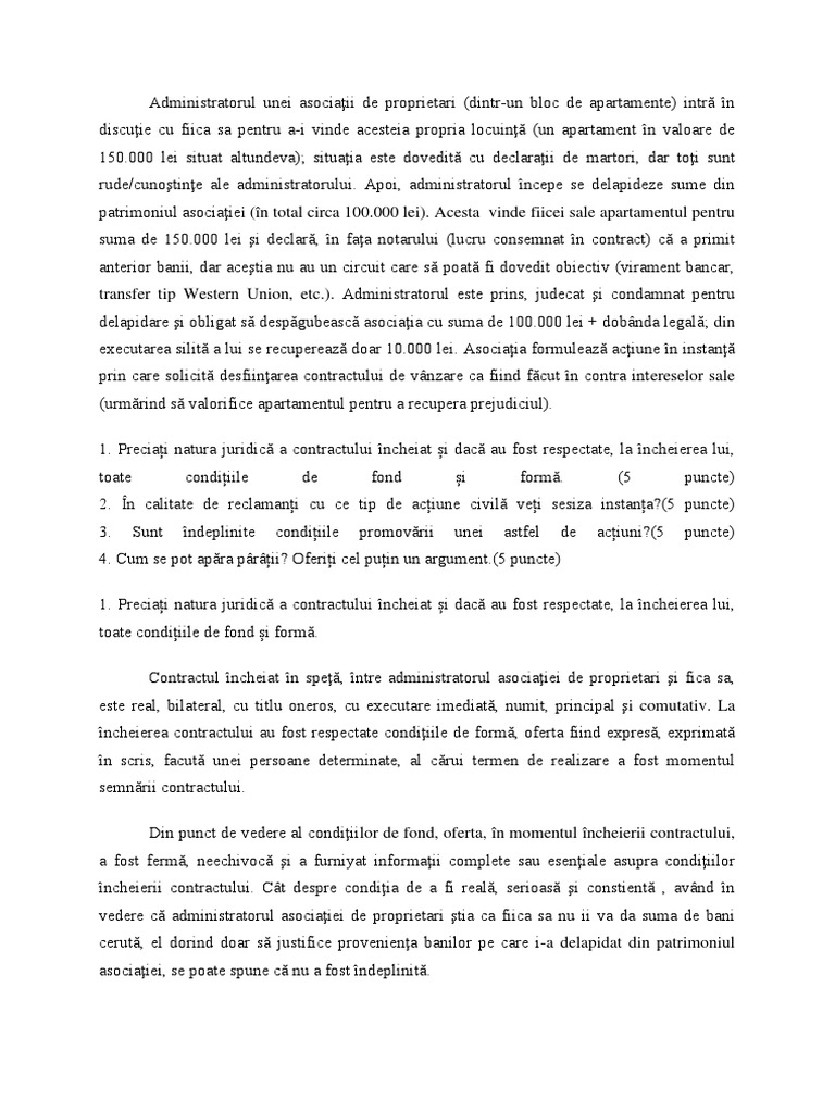 Tema Drept Civil | PDF