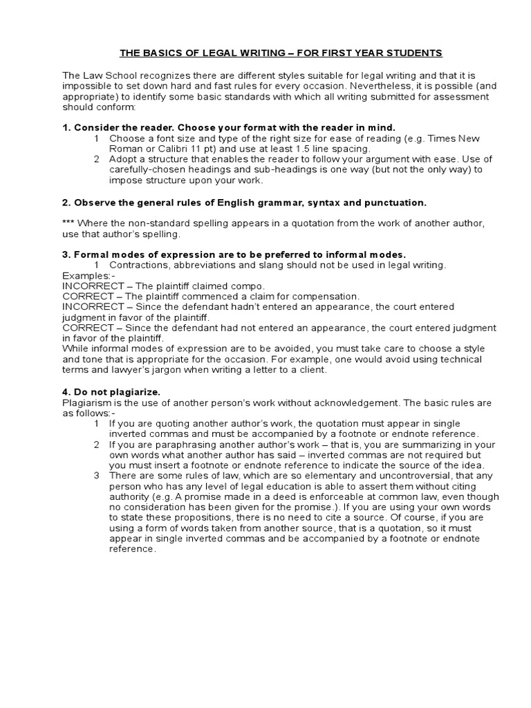 Basics of Legal Writing | PDF | Quotation Mark | Government Information