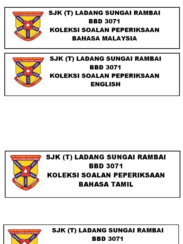 Label Tepi Fail Koleksi Soalan | PDF