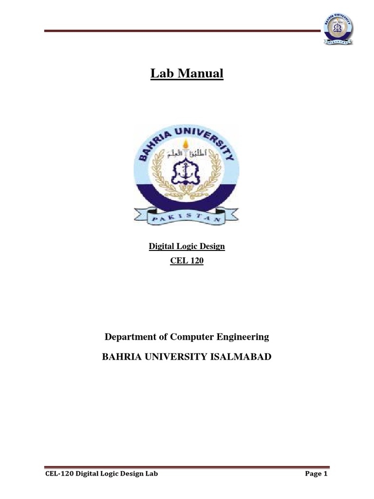 DLD - LAB - MANUAL - New - Verilog Spring 2017 PDF | PDF | Logic Gate | Hardware Description ...