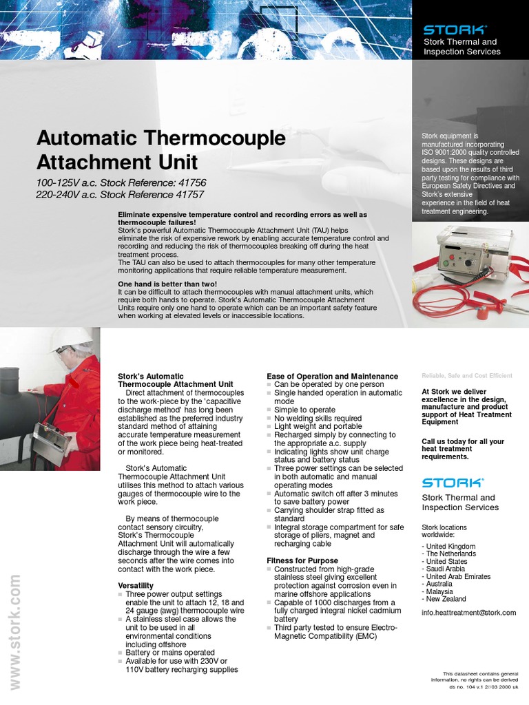 Automatic Thermocouple Attachment Unit: A Technical Document Describing ...