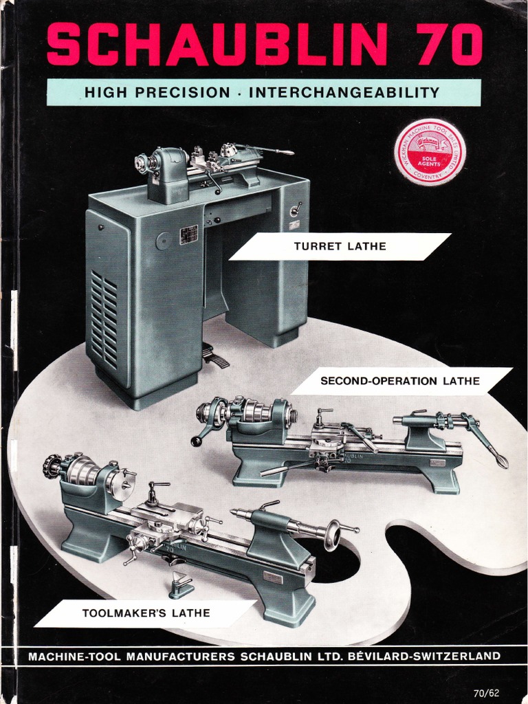 Schaublin 70 Lathe Overview and Specs | PDF | Mechanical Engineering ...