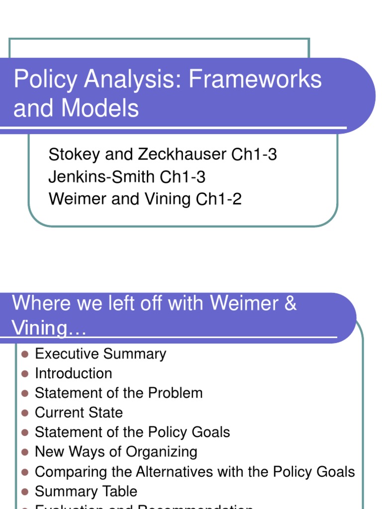 Policy Analysis Models & Frameworks | PDF | Conceptual Model | Epistemology