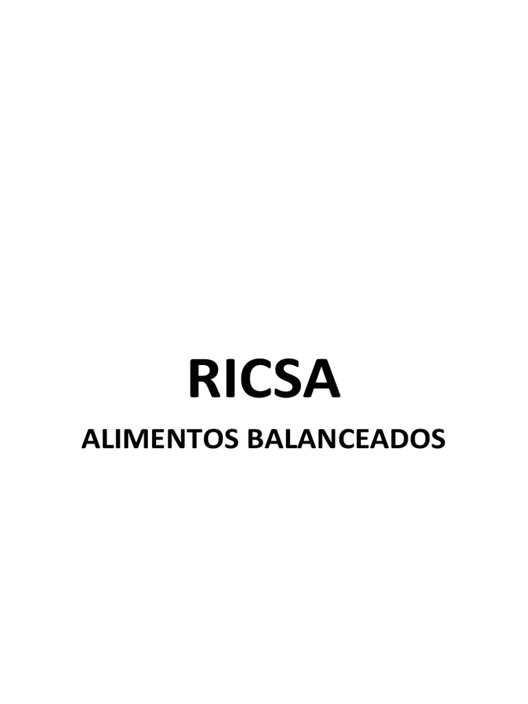 Hoja Informativa Ricsa | PDF | Alimentos | Determinantes de la salud