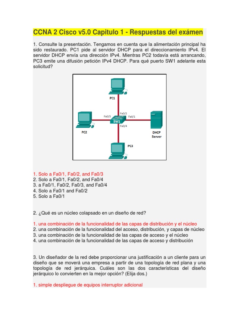Respuestas Ccna 2 | PDF | Enrutador (Computación) | Conmutador de red