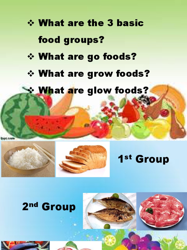 What Are The 3 Basic Food Groups? What Are Go Foods? What Are Grow ...