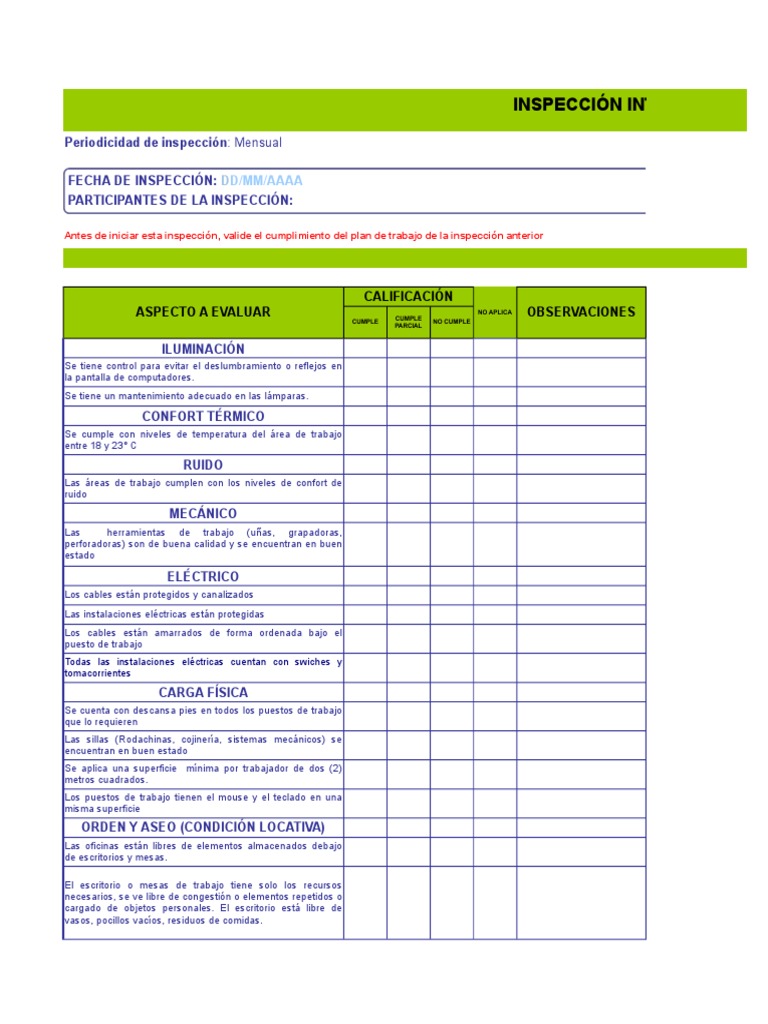 Anexo 3 Formato de Inspeccion Planeada.xls | Archivo de computadora | Tecnología (general)