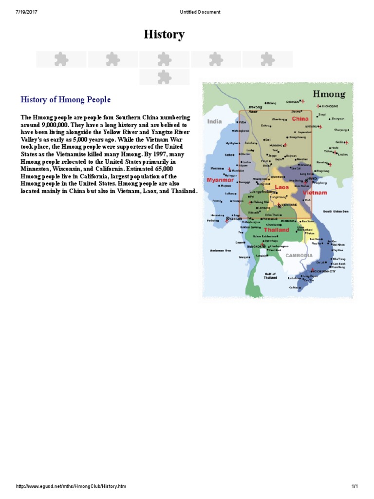 History: History of Hmong People | PDF