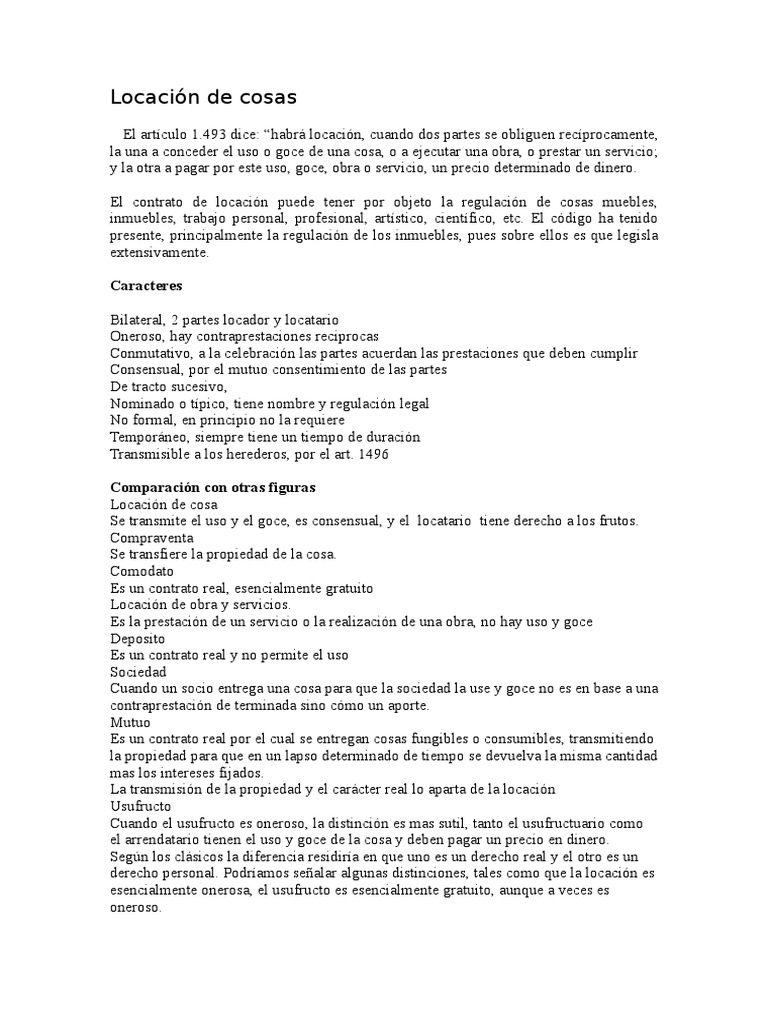 Contrato de Locación: Definición y Claves | PDF | Propiedad | Pagos